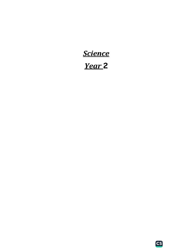 Science Year 2 | PDF