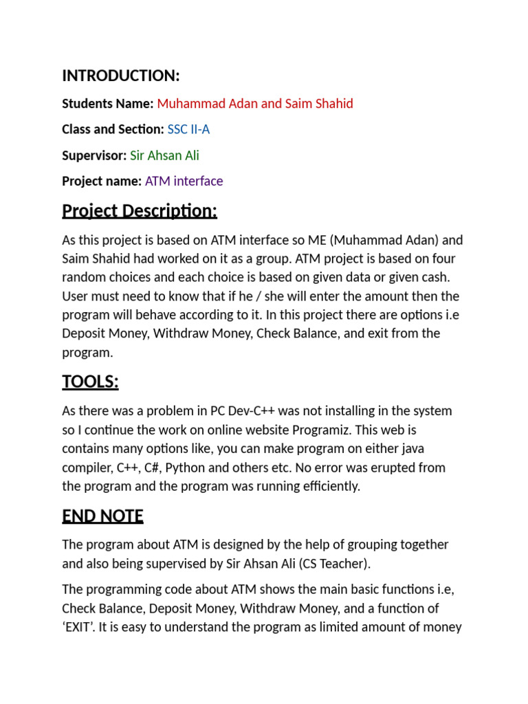 Adan and Saim Group Project | PDF