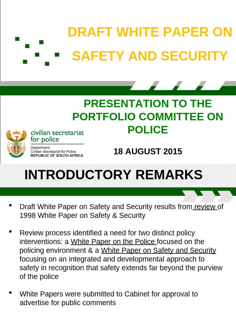 White Paper Safety Security Draft | PDF | Violence | Crimes