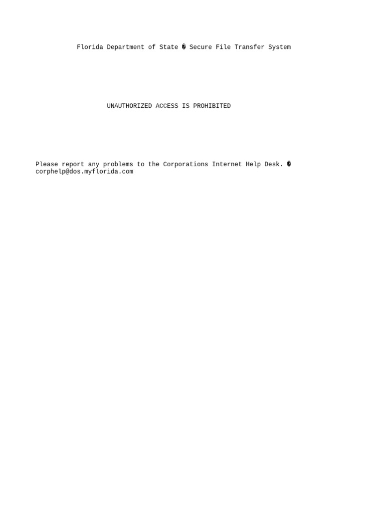 Florida Secure File Transfer System | PDF