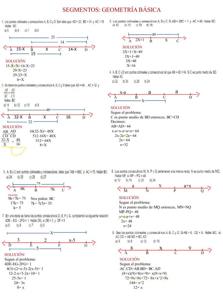 Ejercicios de geometria basica | PDF