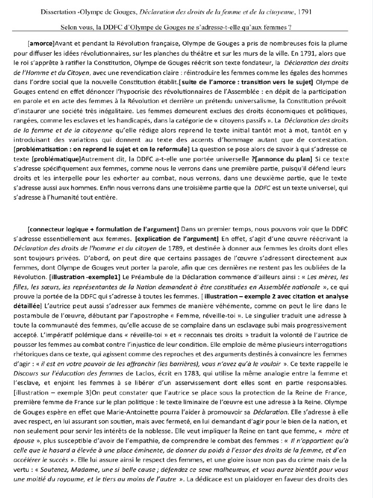 Corrigé DDFC Dissert | PDF