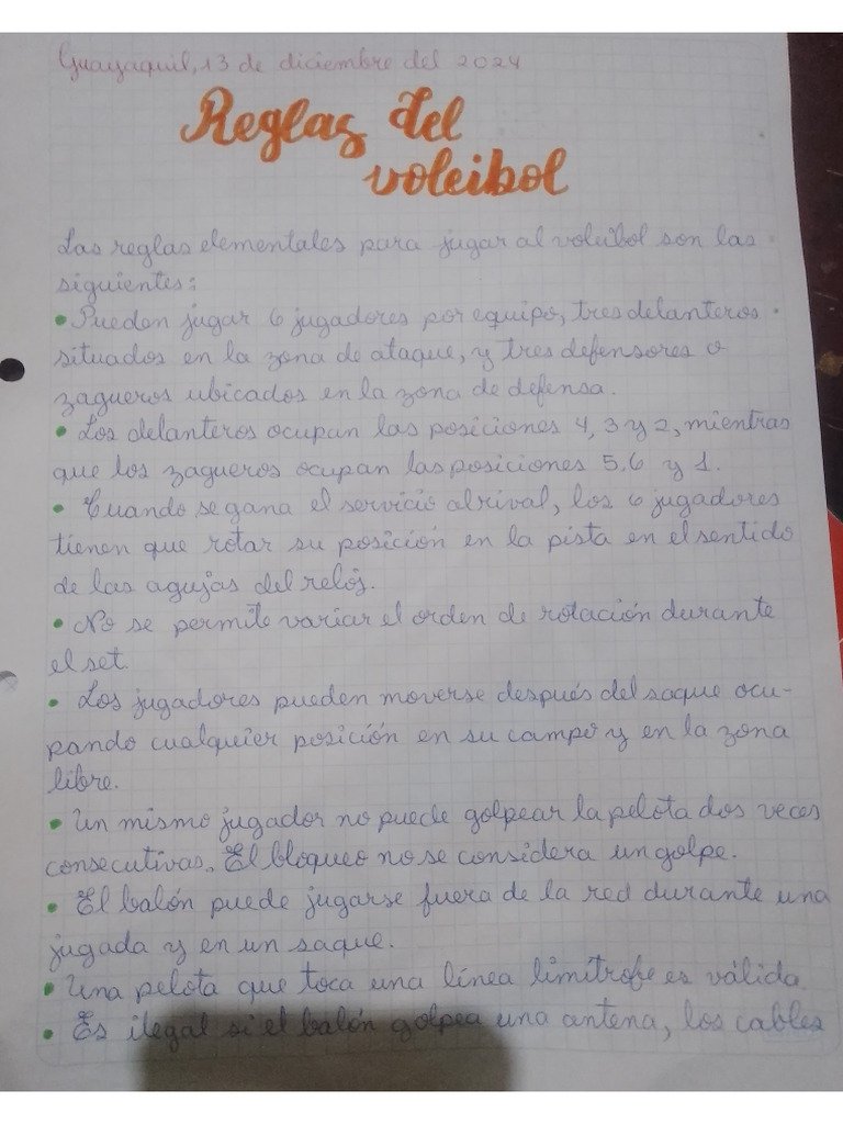 Reglas del Voleibol | PDF