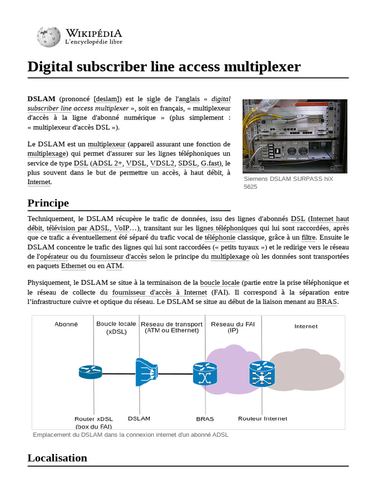Multiplexeur d'accès DSL expliqué | PDF | Accès à Internet | Équipement ...