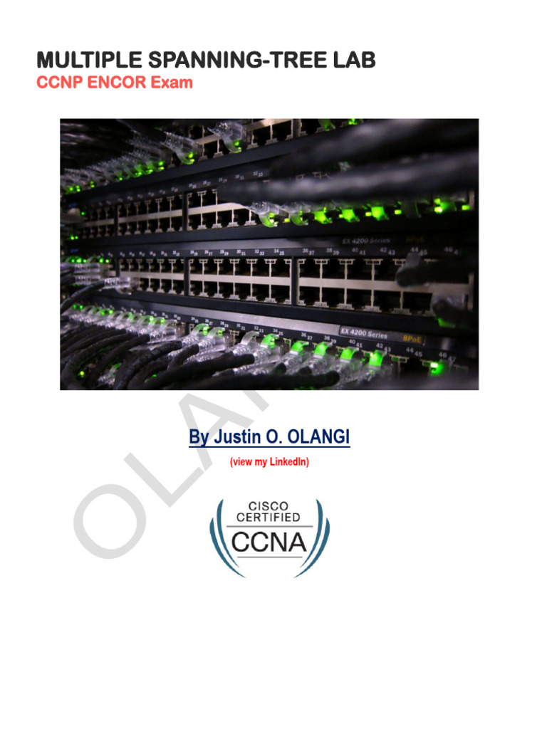 Multiple Spanning-tree Lab | PDF | Telecommunications | Network Protocols