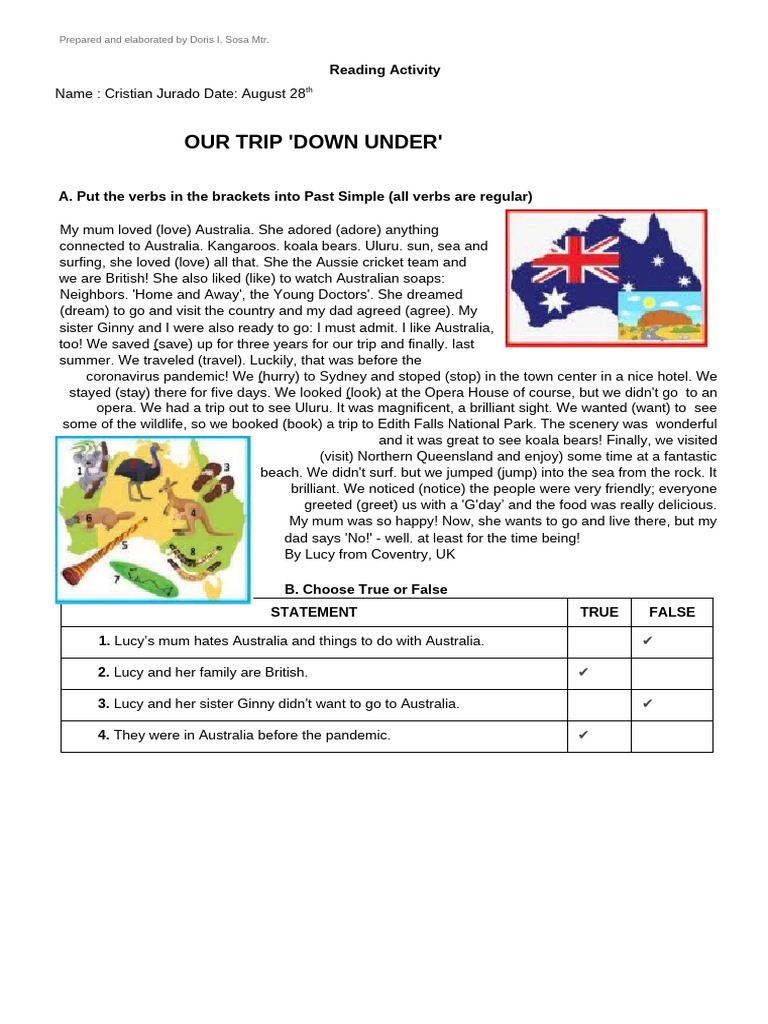 Reading Past Simple | PDF