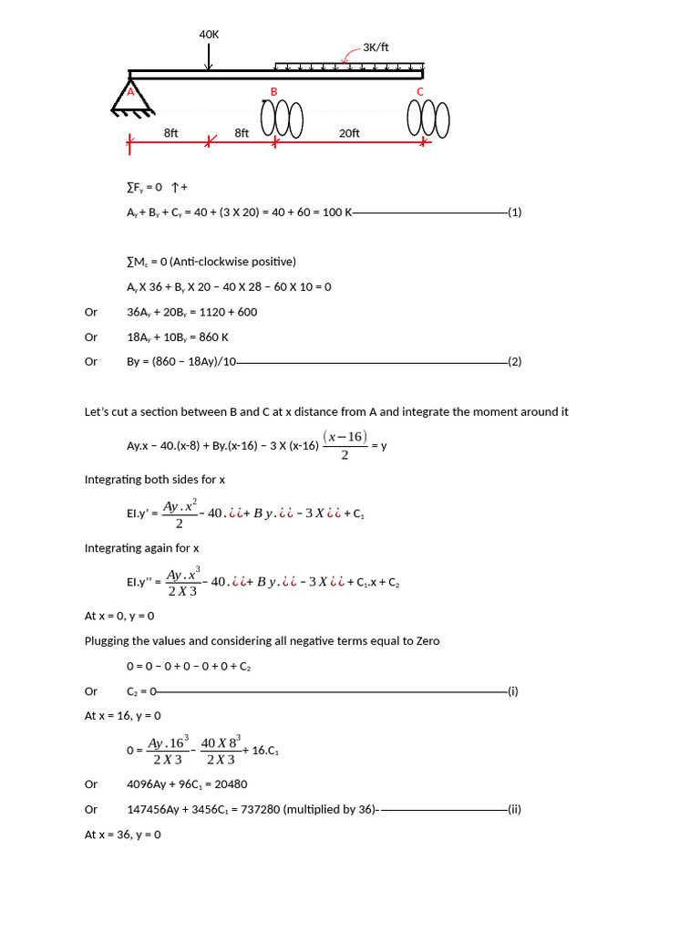 RCC - Indeterminate Structure Problem Editable File | PDF | Arithmetic