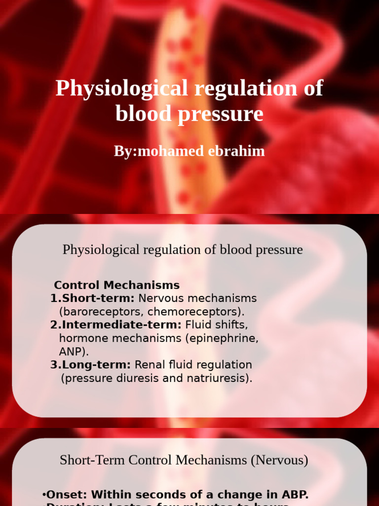 Physiological Regulation of Blood Pressure | PDF | Heart Rate | Heart