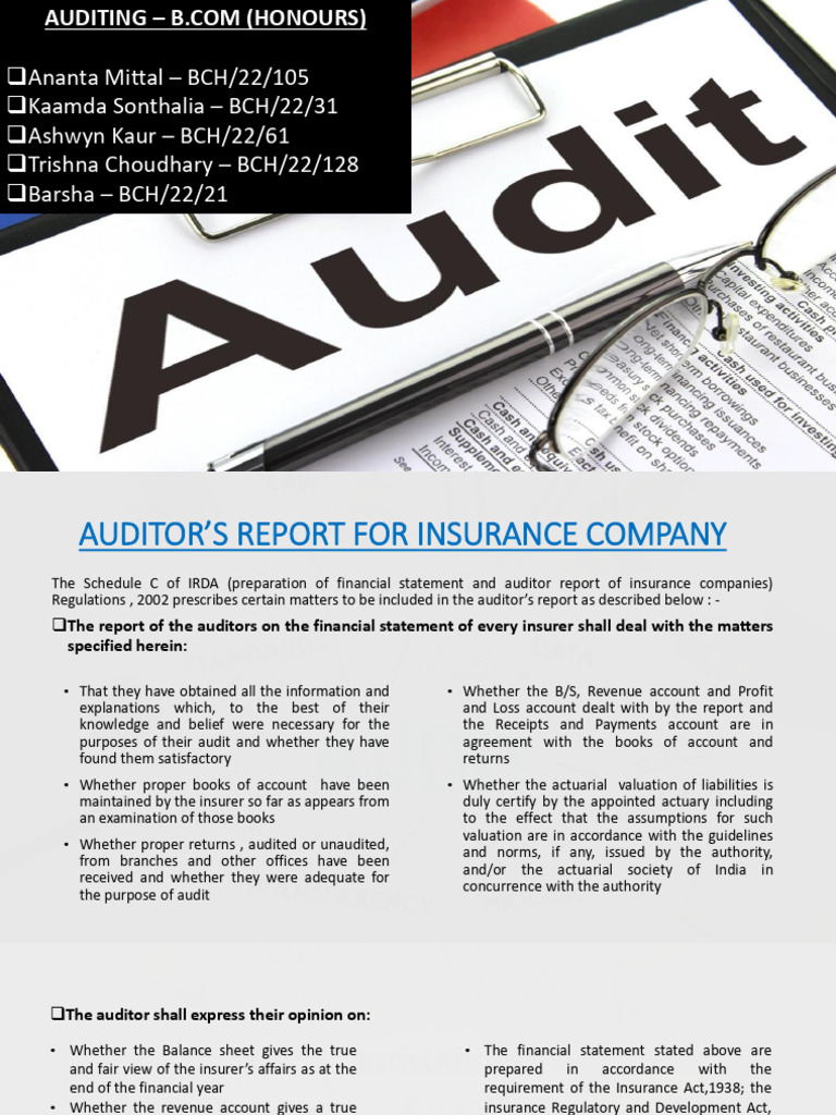 Audit Ppt Pdf Insurance Audit