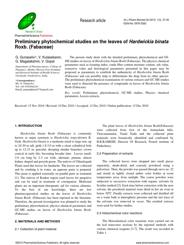 Phytochemical Study | PDF | Fluorescence | Solubility