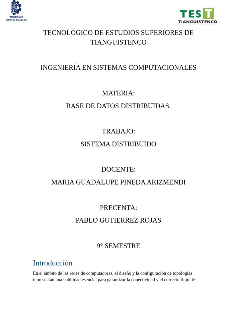 Tecnológico de Estudios Superiores de Tianguistenco | PDF | Enrutador (Computación) | Protocolos ...