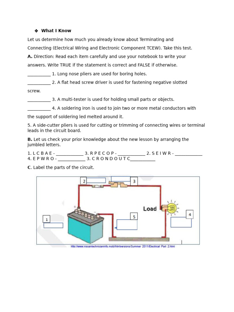 Electrical Wiring and Electronic Component TCEW CSS | PDF | Direct ...
