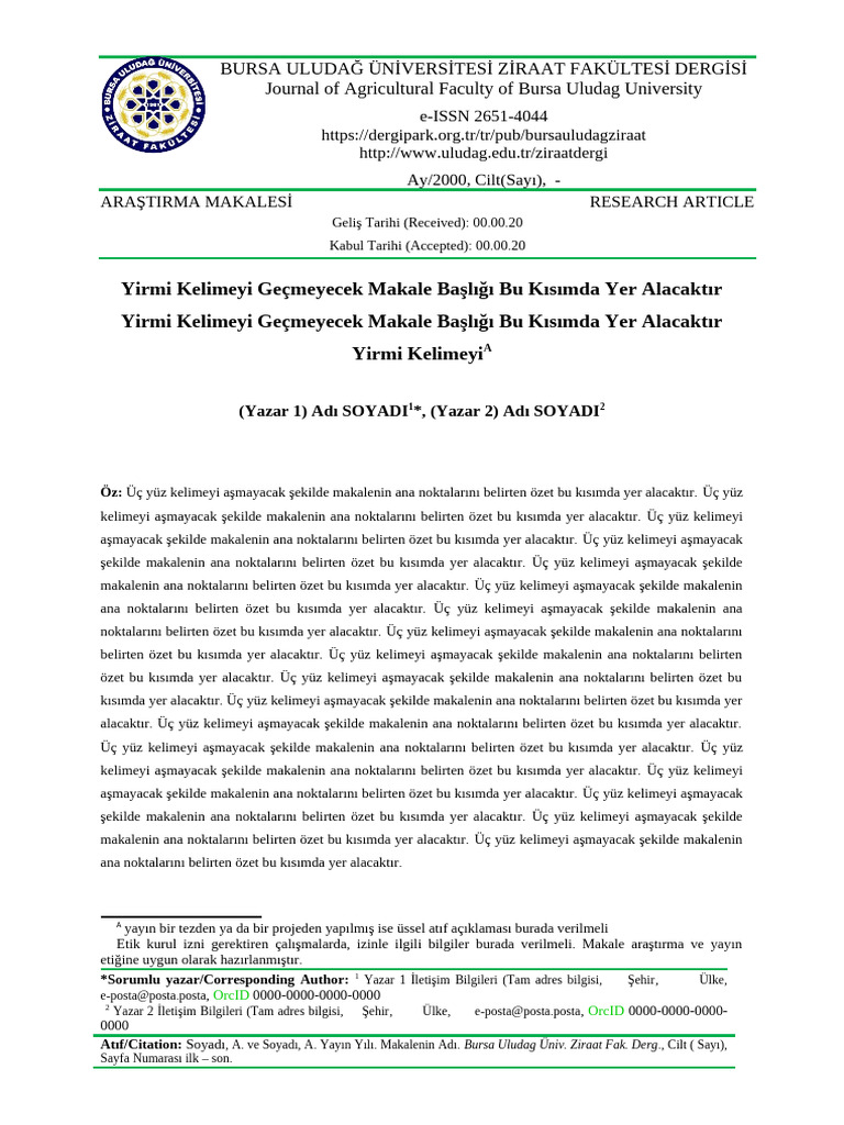 Dergi 2022 Sayfa Tasarimi Ornek | PDF