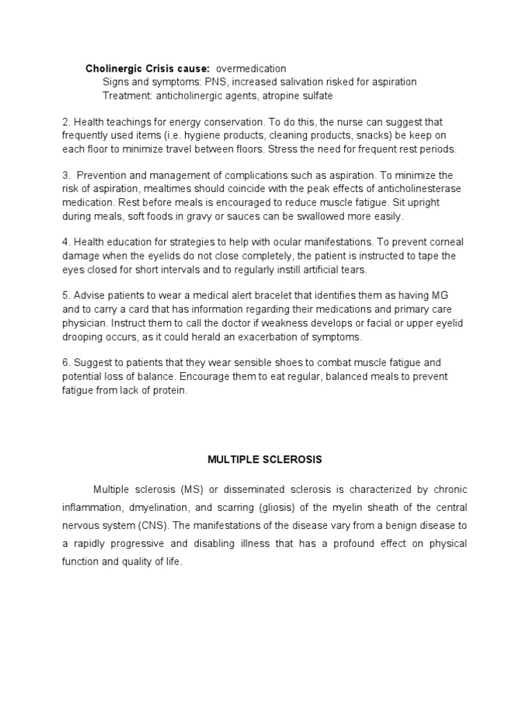 PRINT Final MS Report | PDF | Multiple Sclerosis | Peripheral Neuropathy