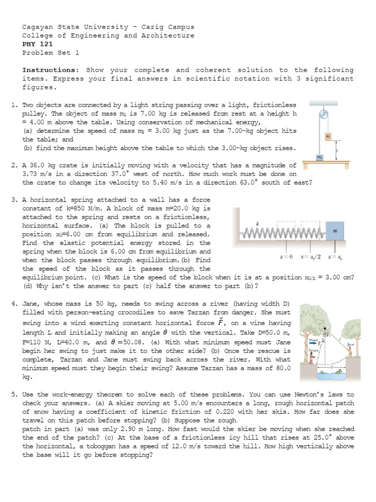 Problem Set 1 Finals | PDF | Force | Friction