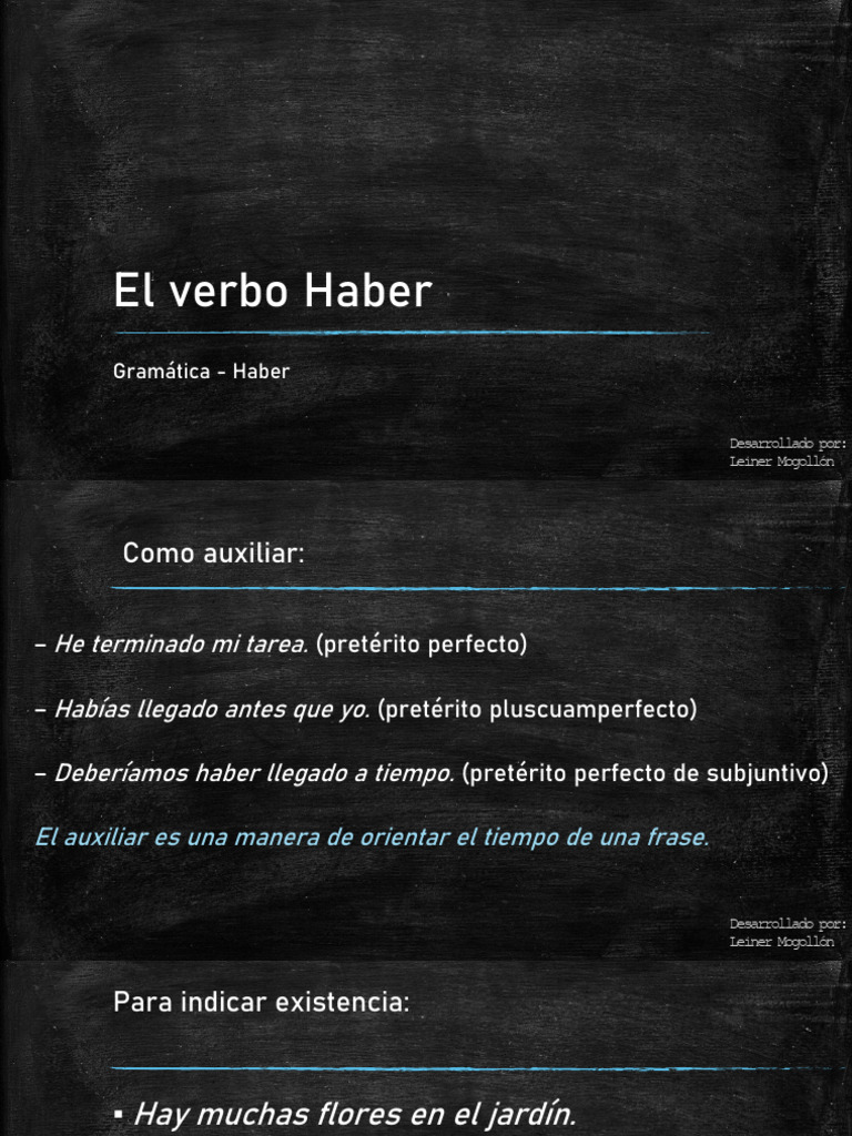 El Verbo Haber | PDF