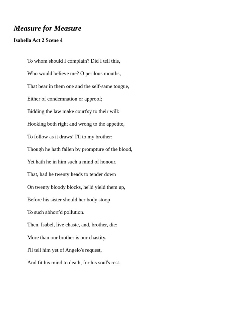 Measure for Measure | PDF