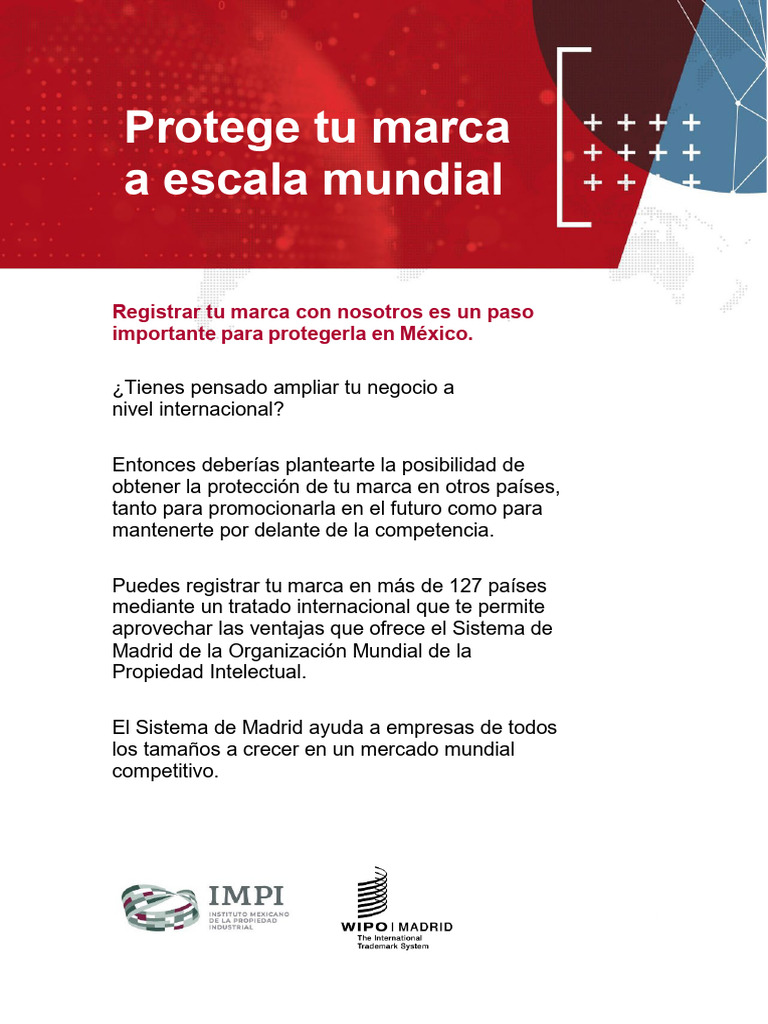 WIPO-Madrid Flyer Mexico Spanish 06jul2022 | PDF