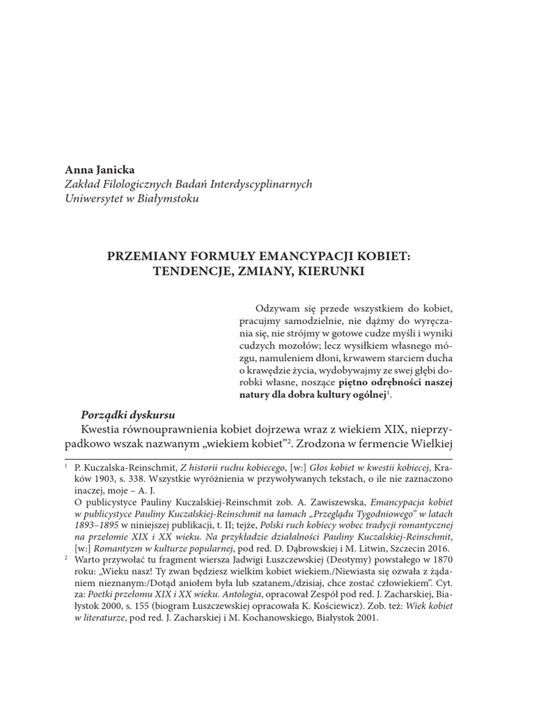 A_Janicka_Przemiany_formuly_emancypacji | PDF
