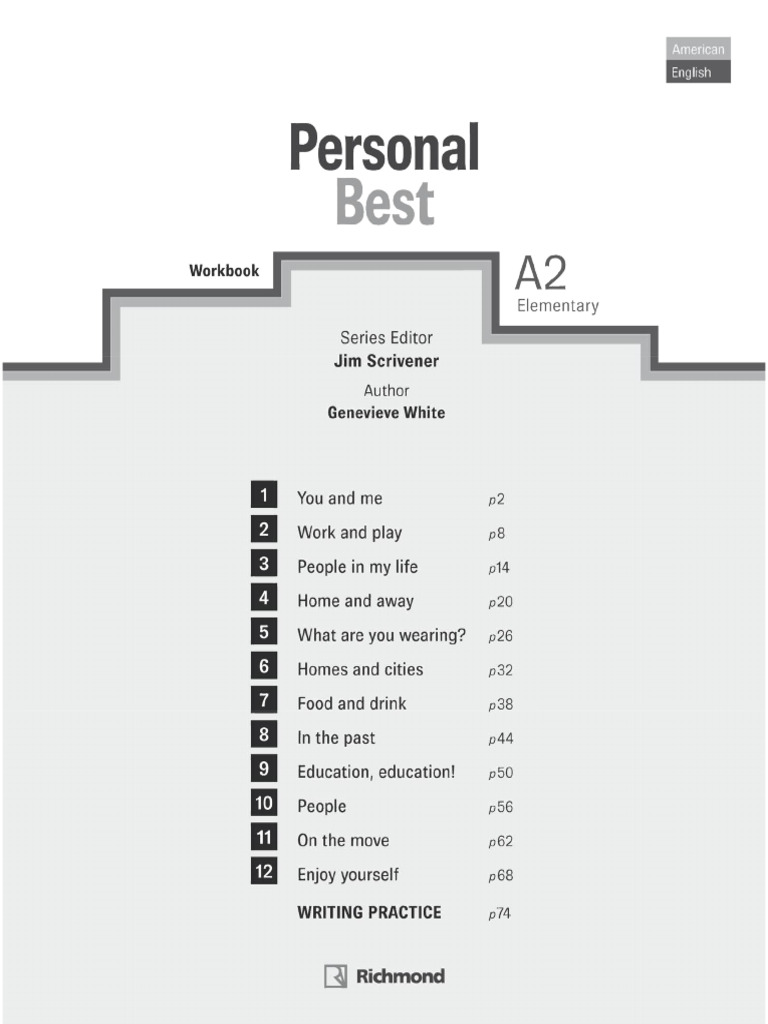 Personal Best A2 Workbook | PDF