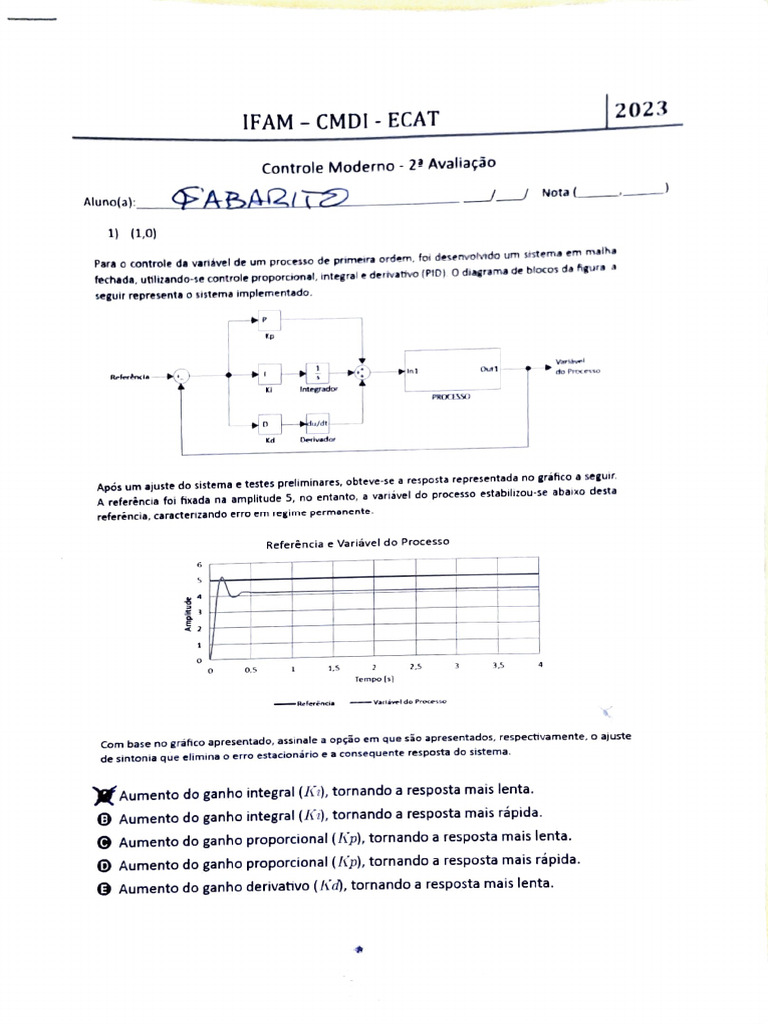 Controle Proporcional em Sistemas PID | PDF | Matemática aplicada