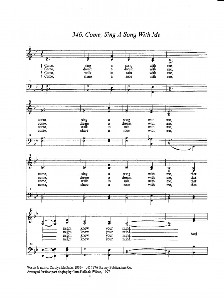 Come Sing A Song With Me | PDF