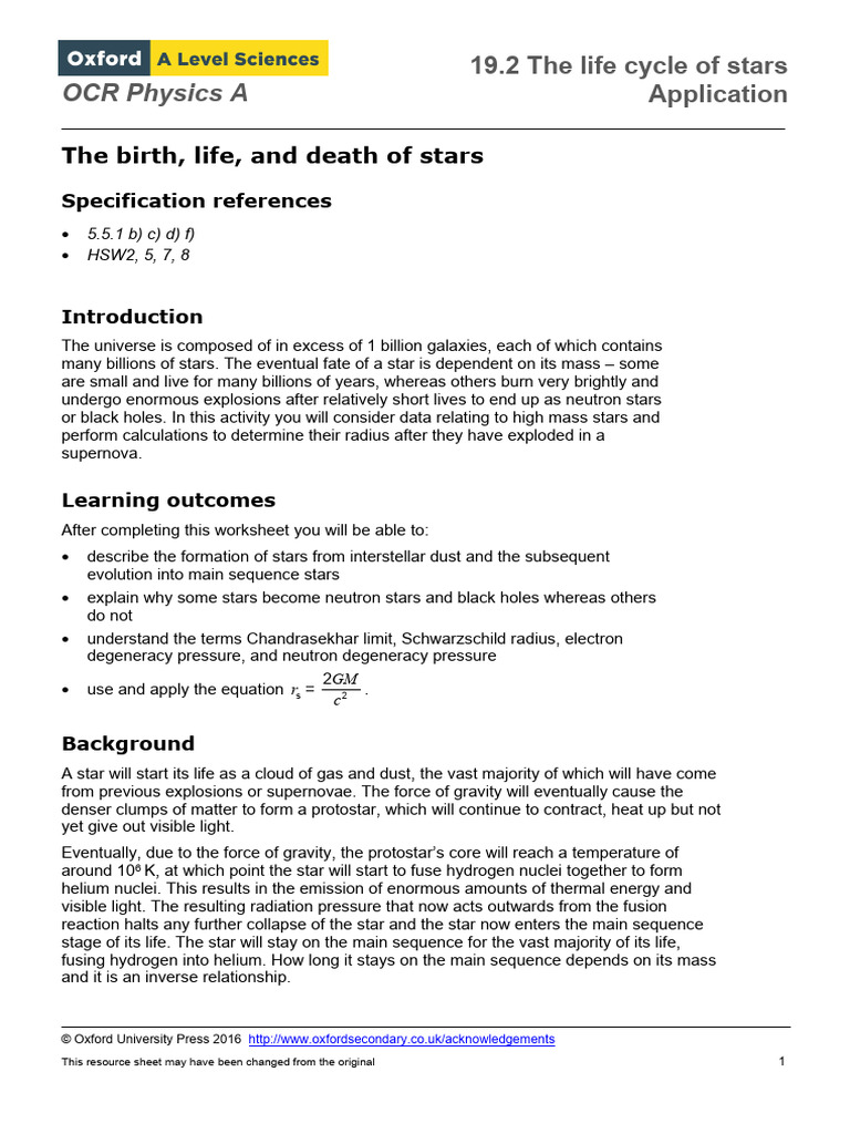 Life Cycle of Stars Explained | PDF | Stars | Astronomy