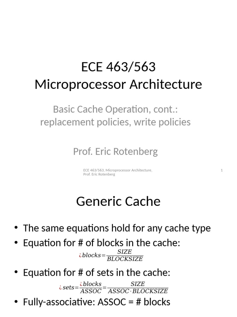 Lecture 4 - Cache 3 | PDF | Integrated Circuit | Cache (Computing)