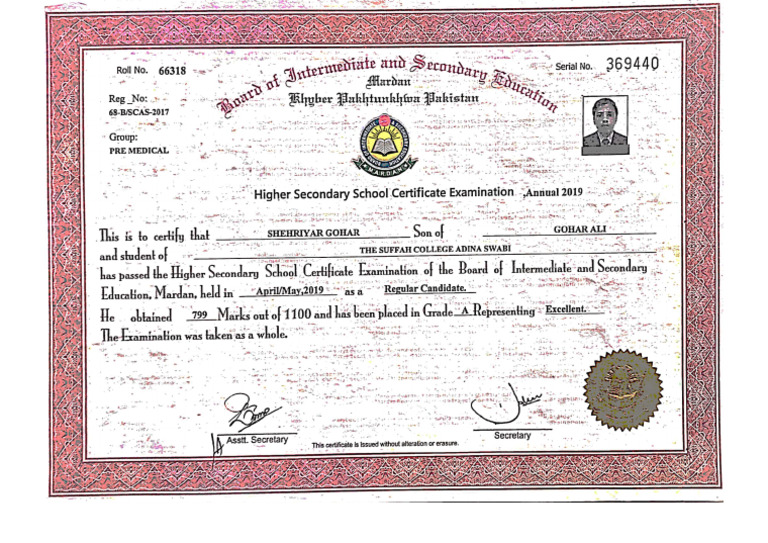 Intermediate Certificate | PDF