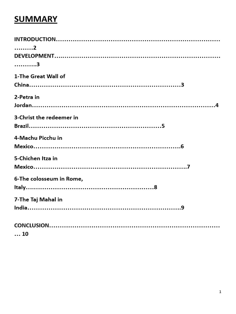 Overview of the Seven Wonders | PDF