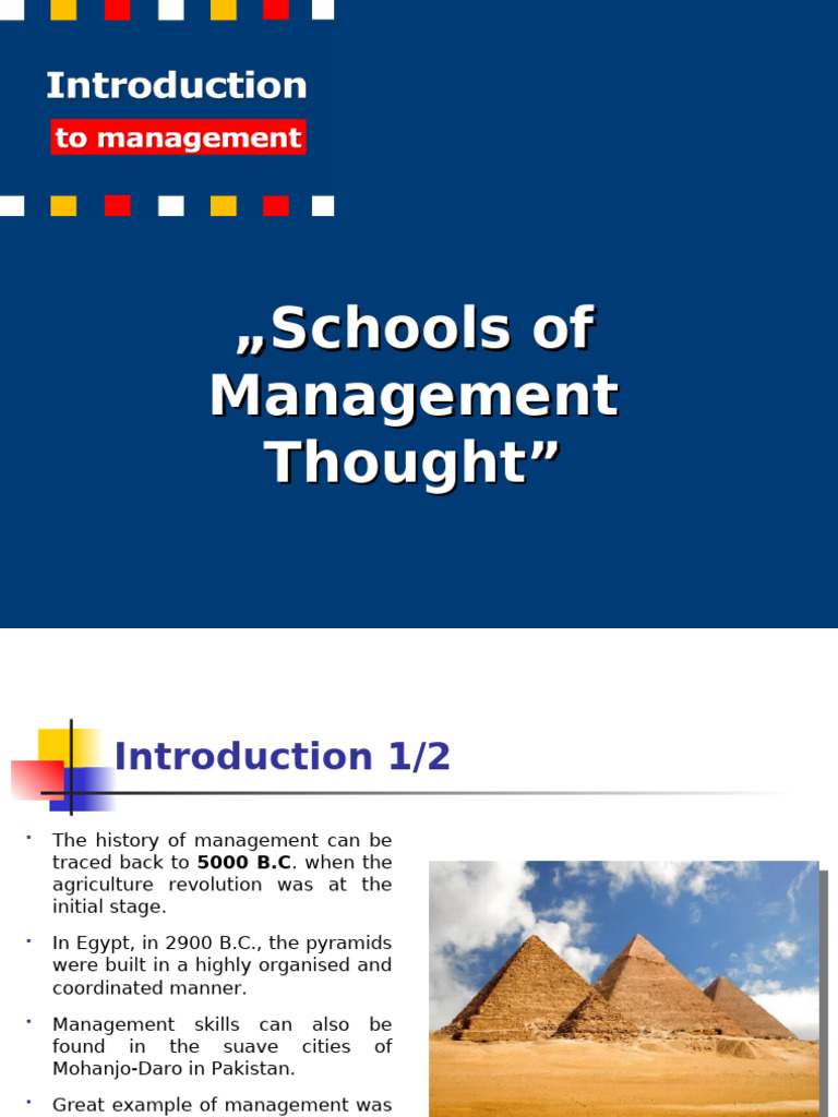 Overview of Management Thought Schools | PDF | Information | Business