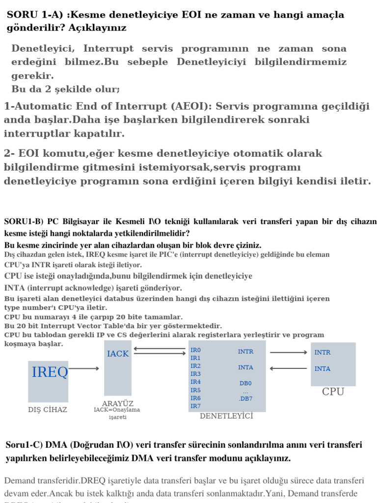 PC Mimari Soru-Cevap | PDF