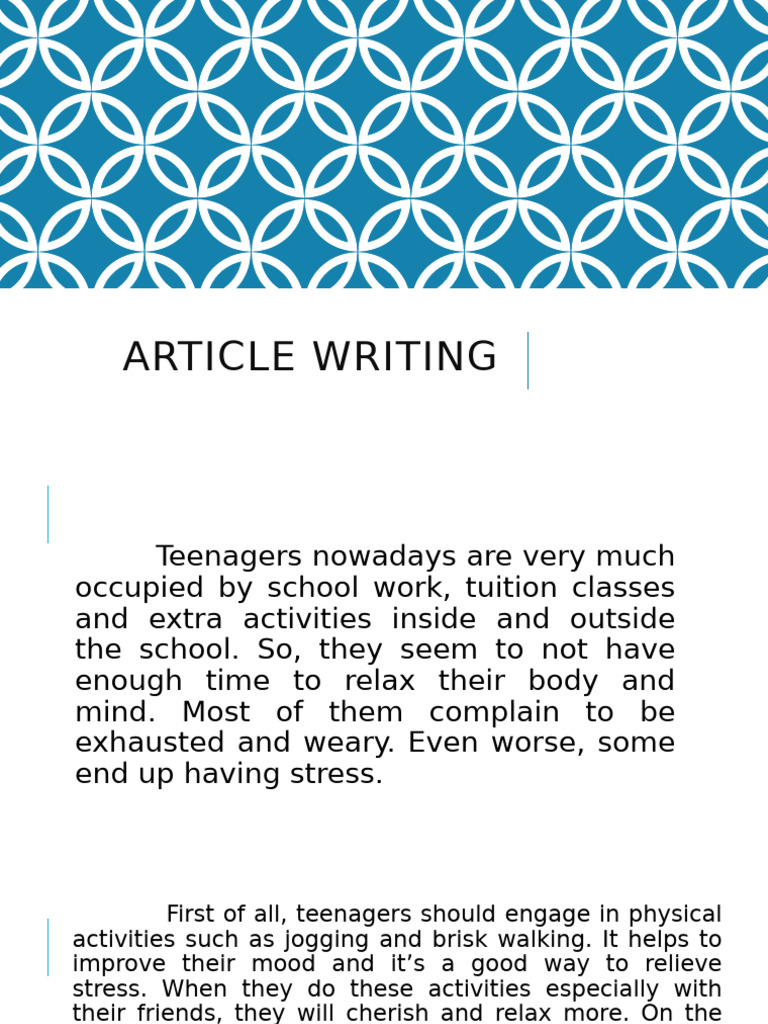 Article writing | PDF
