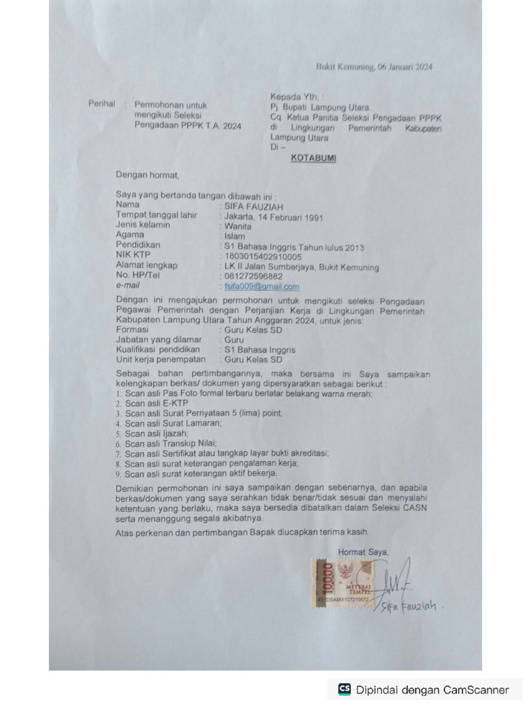 Surat 5 Poin | PDF