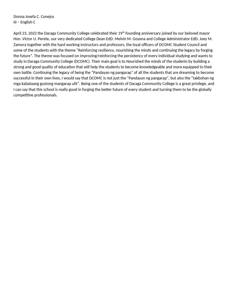 Essay (Campus Journalism) | PDF