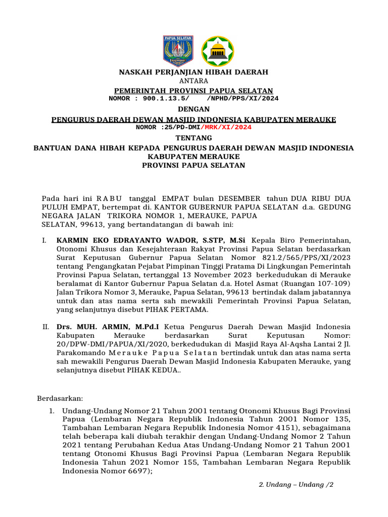 NPHD Perubahan 2024 DRAFT | PDF