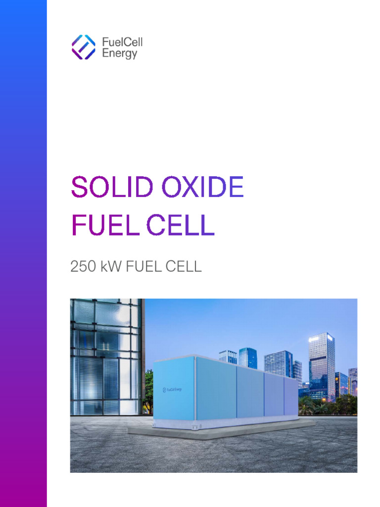 250 kW Solid Oxide Fuel Cell Specs | PDF | Fuel Cell | Fuels