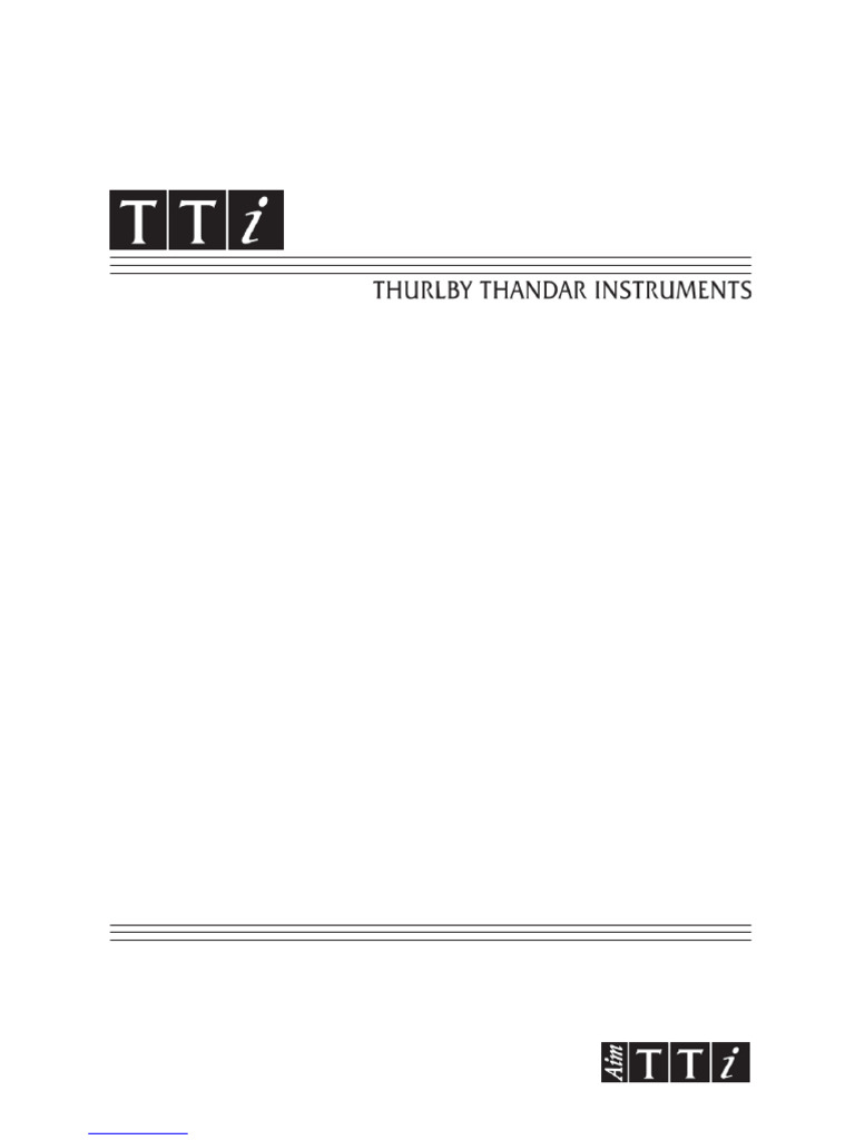 TTI TF930 Service Manual | PDF | Alternating Current | Frequency
