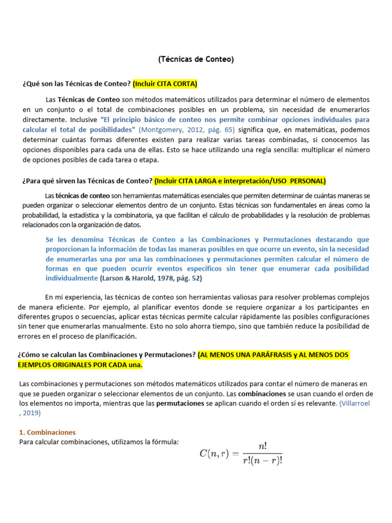 Soledispa - Deber 03 (Técnicas de Conteo) | PDF | Permutación | Combinatoria