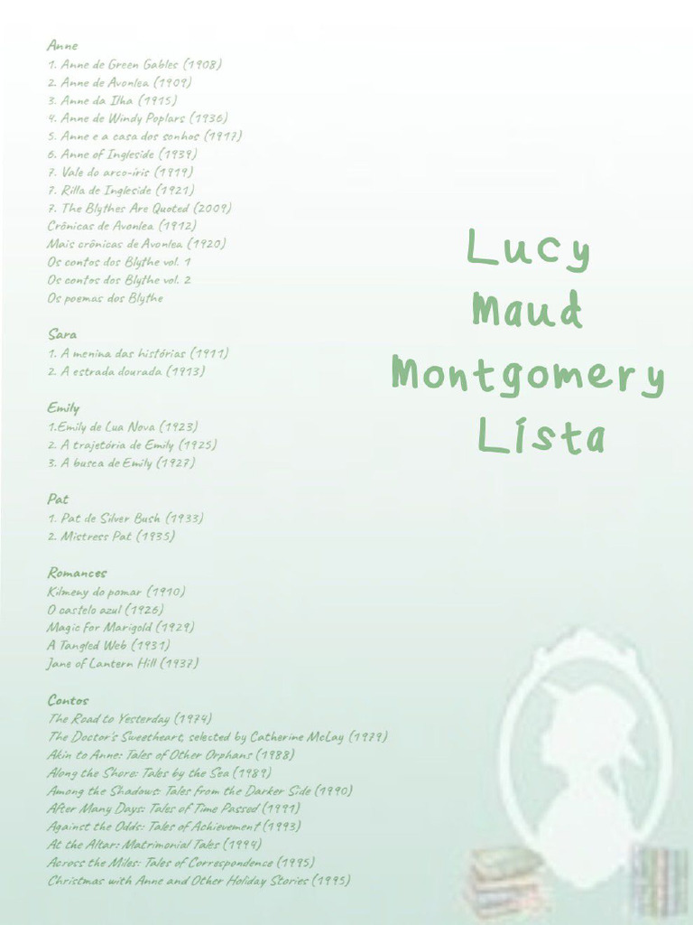 L.M. Montgomery Reading List 1 | PDF