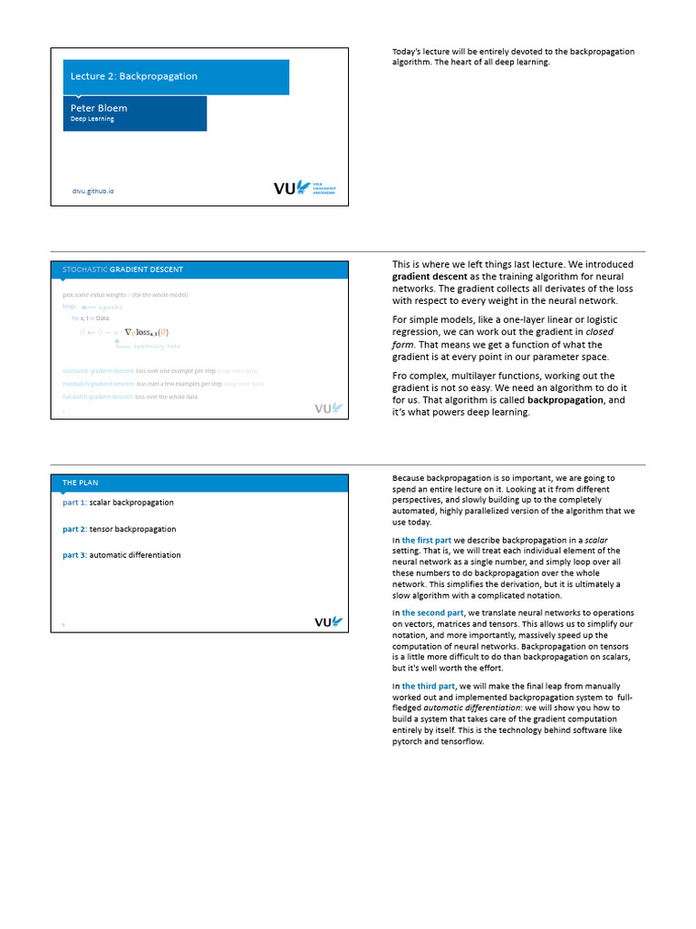 Lecture02.Backpropagation.annotated | PDF | Gradient | Deep Learning
