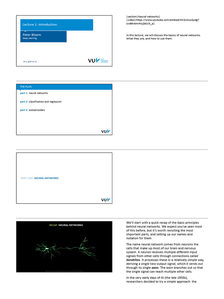 Lecture01 Introduction Annotated | PDF | Artificial Neural Network | Nervous System