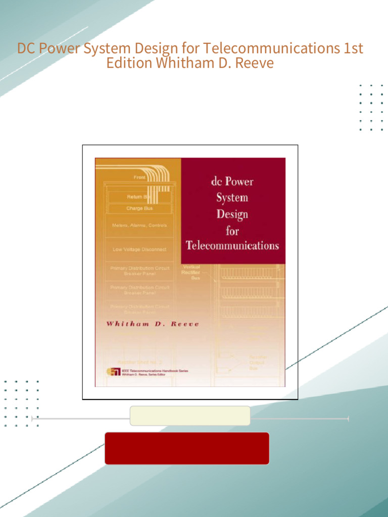 Immediate download DC Power System Design for Telecommunications 1st ... Immediate download DC Power System Design for Telecommunications 1st ...