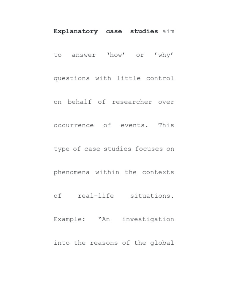 Types of Case Study | PDF