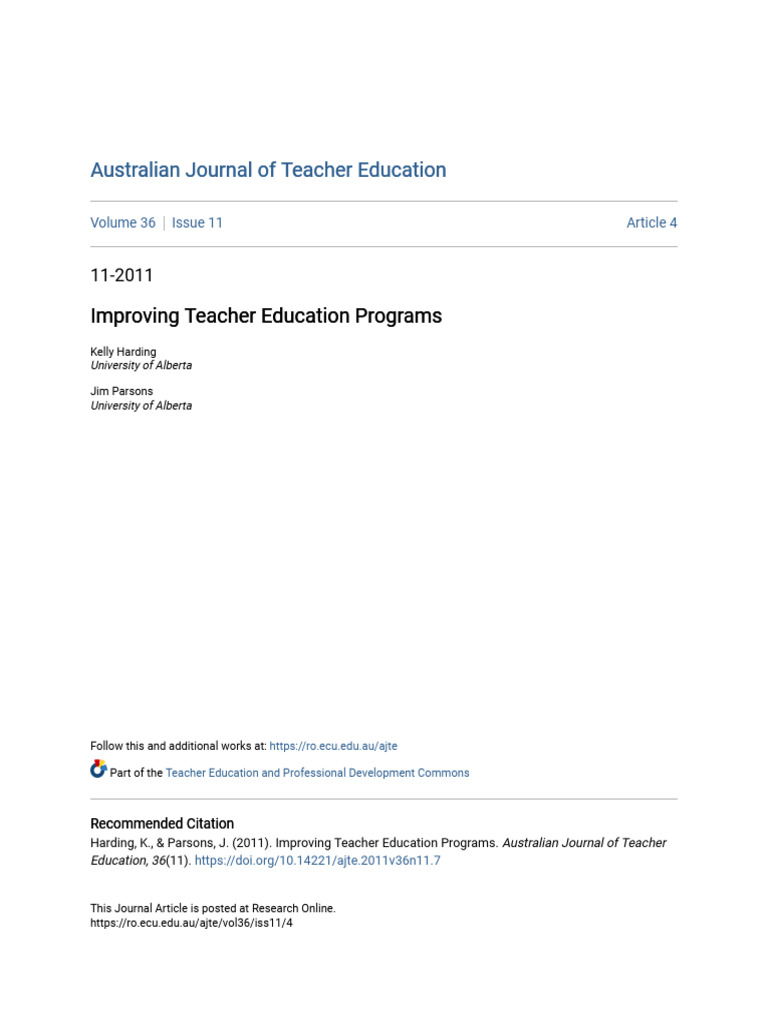 Teacher Education Programs | PDF | Teachers | Teacher Education
