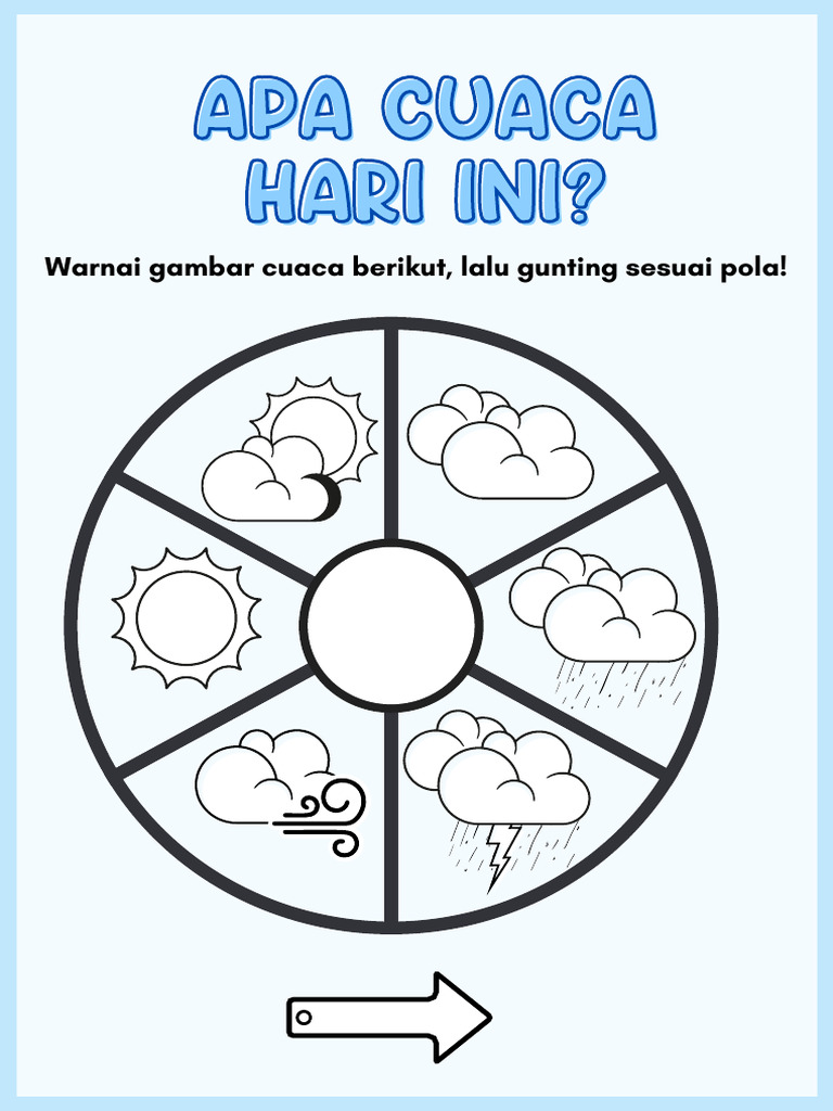 Weather Wheel Worksheet in Colorful Illustrated Style | PDF