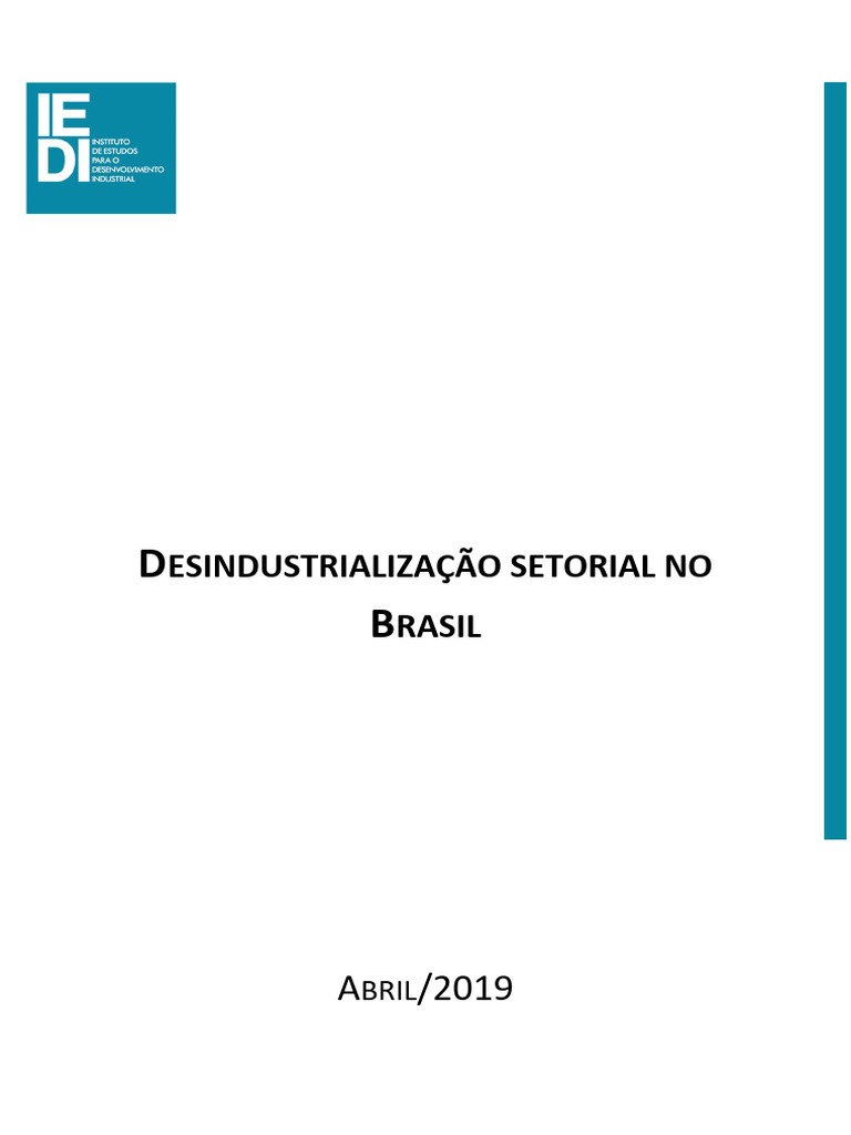 Desindustrialização Setorial no Brasil: Análise | PDF | Crescimento ...