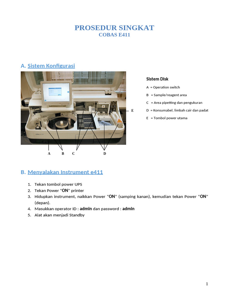 E411 - Short Guide SOP - Revisi 1 | PDF
