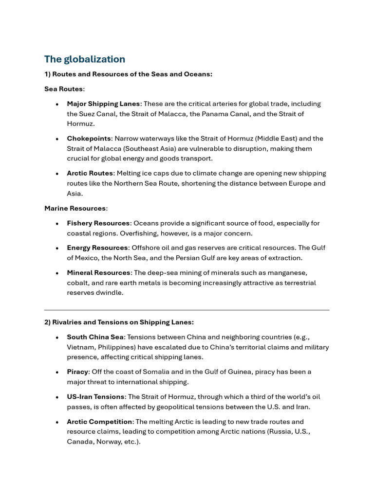 DBQ Globalization (1) | PDF | Exclusive Economic Zone | Sea