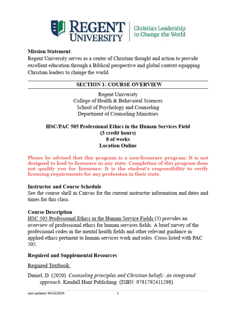Professional Ethics in Human Services Course | PDF | Apa Style | Plagiarism